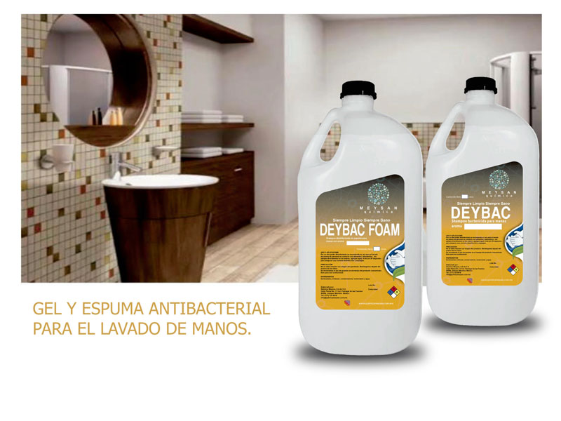 Gel y Espuma Antibacterial para el Lavado y de Manos - Química Meysan
